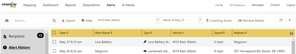 How to Setup Magnum AVL GPS Alerts